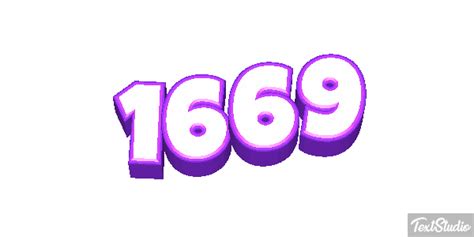 1669 Number Animated  Logo Designs