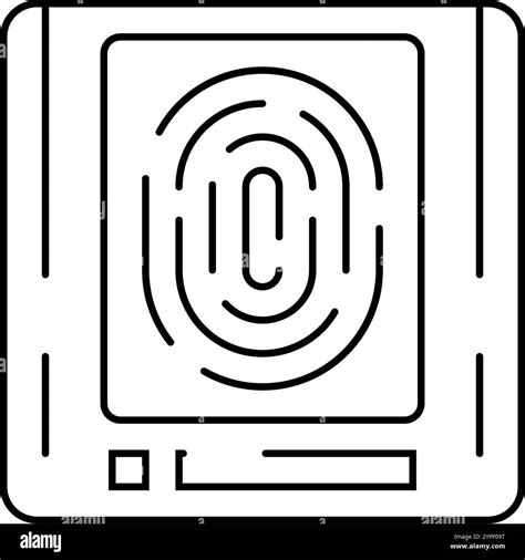 Sensor Biometric Line Icon Vector Illustration Stock Vector Image And Art Alamy