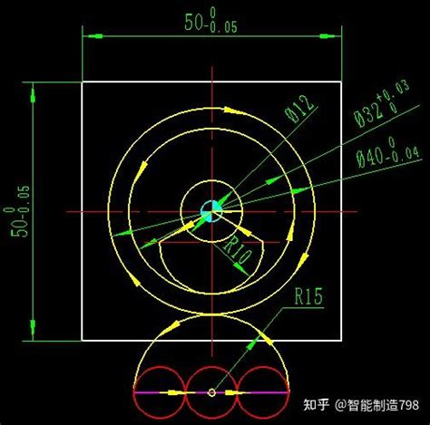 FANUC数控铣床编程实例11 轮廓铣削铣削整圆 圆形腔 知乎