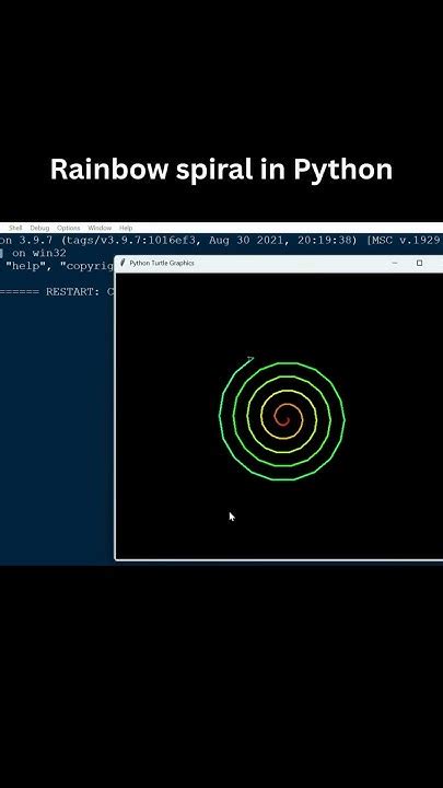 Rainbow Spiral In Python Coding Programming Python Youtube