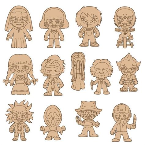 Halloween Villanos Vectores para corte láser Tiendita Laser