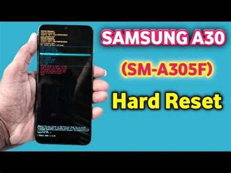 Samsung A30 SM A305F Hard Reset Without PC YouTube
