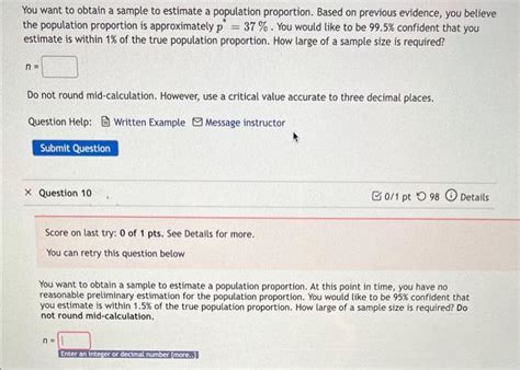 Solved You Want To Obtain A Sample To Estimate A Population