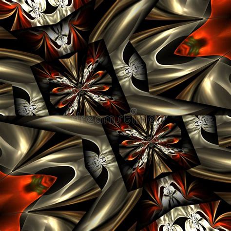 Generative Abstract Colorful Fractal Artwork Stock Illustration