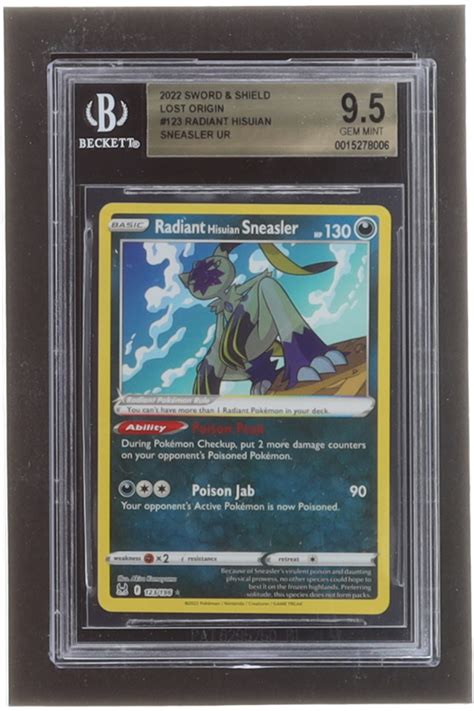 Radiant Hisuian Sneasler 2022 Pokemon Sword And Shield Lost Origin 123