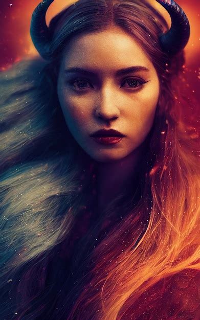 Premium Photo Colorful Face Digital Illustration