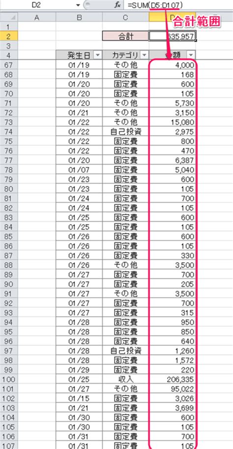Excel関数のはじめの一歩！初心者向けsum関数の使い方 Excelを制する者は人生を制す