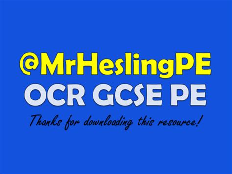 Ocr Gcse Pe 21b Commercialisation Teaching Resources