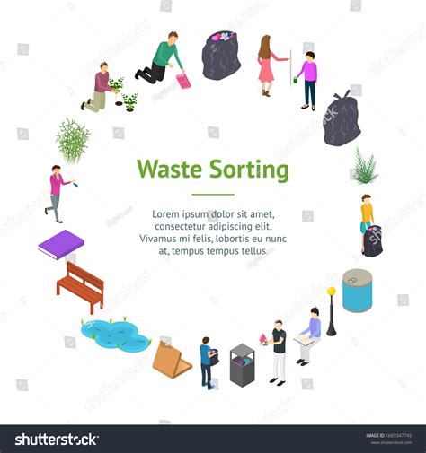 People Sorting Waste Rubbish Concept Banner Stock Vector Royalty Free Shutterstock