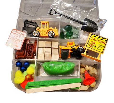 Construction Playdough Sensory Kit Etsy