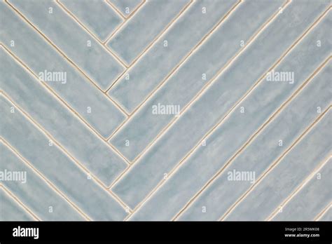 Long Blue Gray Tile Pattern With Light Glaze Finish Diagonal Pattern