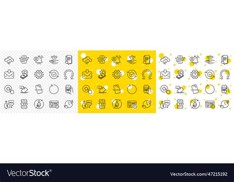 Outline User Notification Loop And Security Vector Image