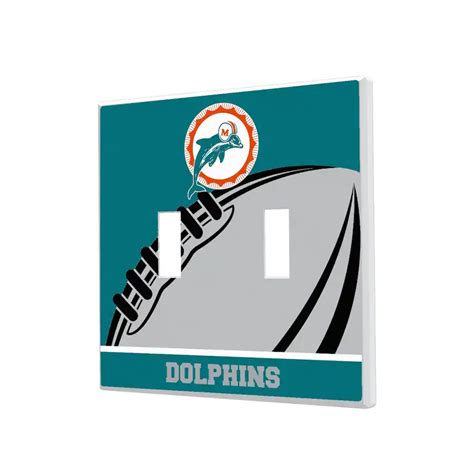 Keyscaper Miami Dolphins Passtime Design Double Toggle Lightswitch