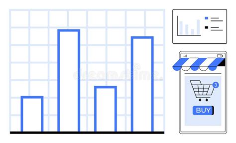 E Commerce Growth Analysis With Bar Graphs And Online Shopping Cart