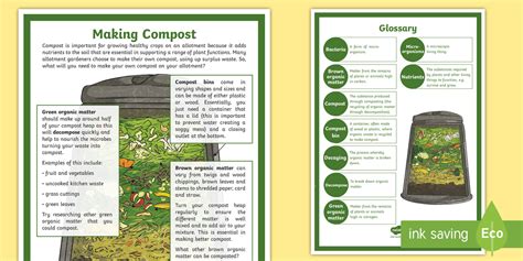 Making Compost Fact Sheet Teacher Made Twinkl