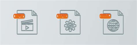 라인 Html 파일 문서 Mov 및 Max 아이콘을 설정합니다 벡터 가득 찬에 대한 스톡 벡터 아트 및 기타 이미지 가득 찬 누름 버튼 다운로드 Istock