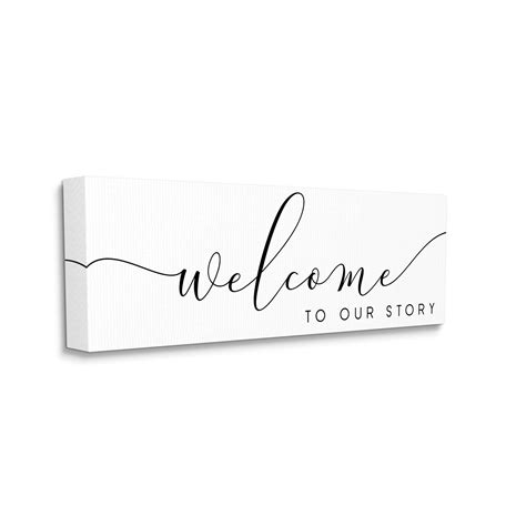 Stupell Industries Welcome To Our Story Fancy Loving Cursive Script