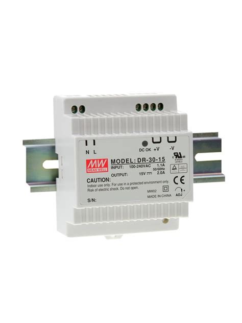 DR-30-24 Zasilacz na szynę DIN 30W 24V 1.5A - Zasilacze Mean Well