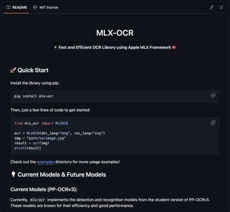 Ocr Machinelearning Mlx Applesilicon Python Opensource Ai Cem