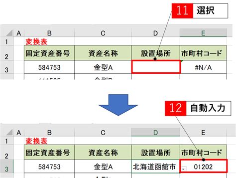 エクセル市町村名から市町村コード 地方公共団体コード を自動で入力する方法 Excelの森