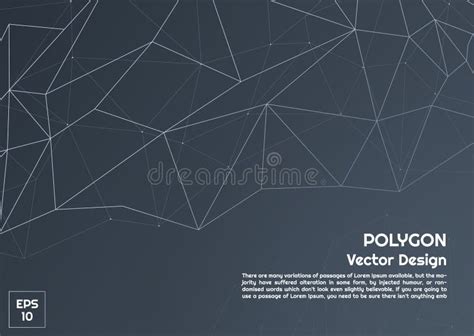 Polygon Abstract Background Modern Art Shape Design Line Backdrop Style With Space Stock Vector