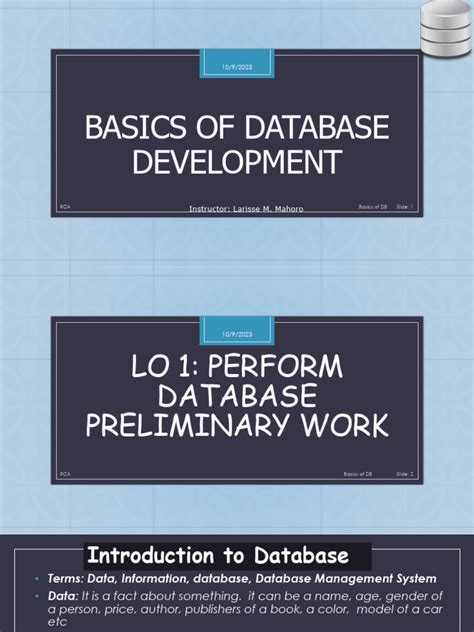 Basics Of Database Development Batch5 May 2023 V3 Pdf Databases