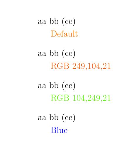 Color Passing Colours As Arguments TeX LaTeX Stack Exchange