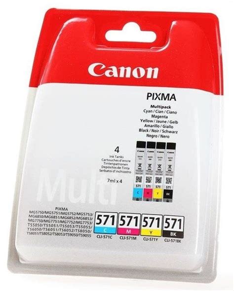 Canon Cli 571cmyk 0386c005 Tusze Trójpak Do Canon Mg 5700 5750