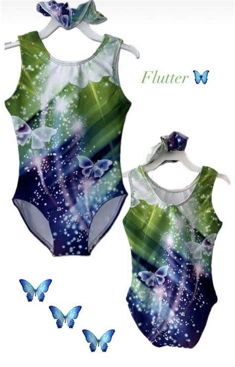 Flutter Butterfly Girls Gymnastics Dance Leotard Lilachelene Leotards