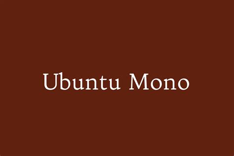 Ubuntu Mono Fonts Shmonts