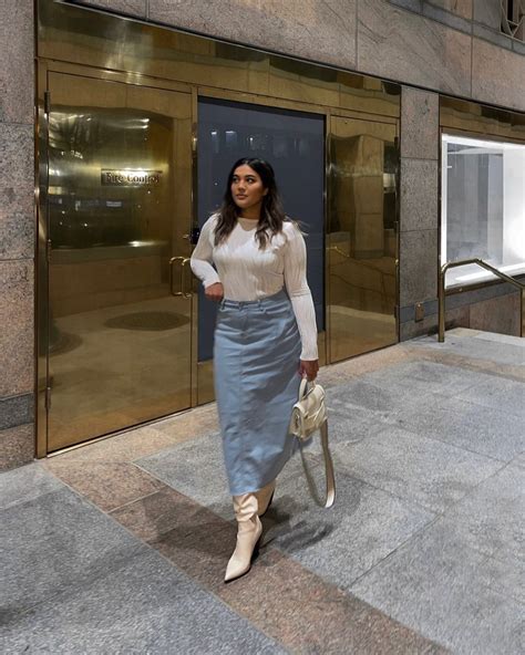 Long Denim Skirt Outfit Ideas Dresses Images 2024 Page 3