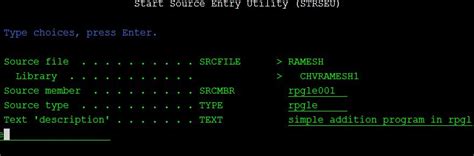 As 400 Training Simple Program In Rpgle