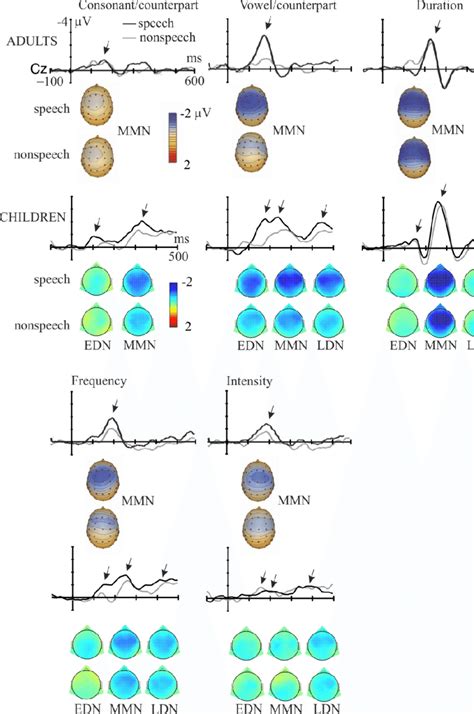 Difference Waveforms And Topographic Maps Of Responses For Changes In Download Scientific