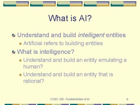Fundamentals Of Ai Introduction Cosc 159 Fundamentals Of