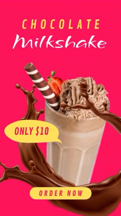 Chocolate Milkshake Template Postermywall