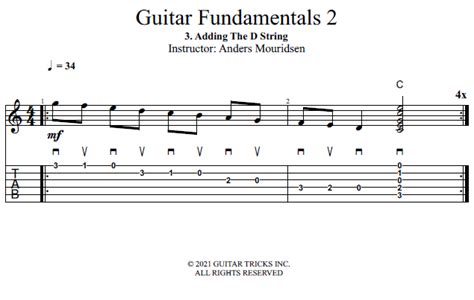 Guitar Lessons Adding The D String