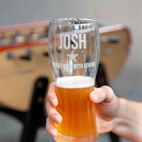 Personalised Star Craft Beer Glass By Duncan Stewart