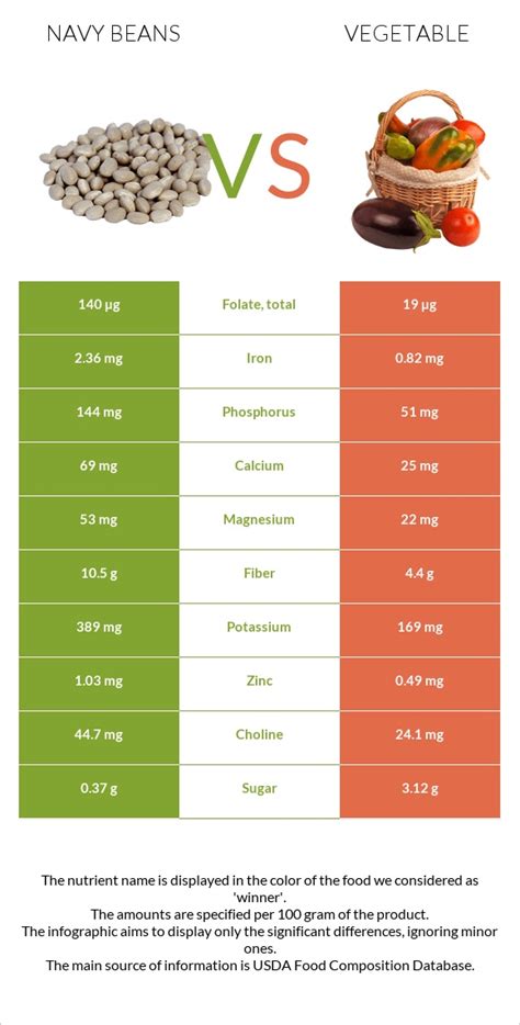Navy Beans Vs Vegetable — In Depth Nutrition Comparison