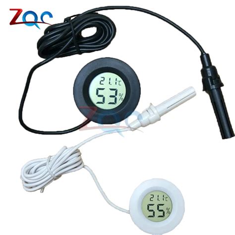 Round Mini Lcd Digital Thermometer Hygrometer Temperature Indoor