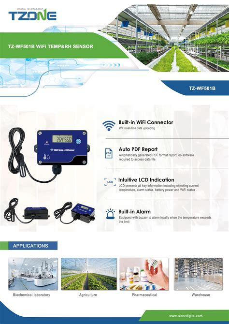 Wf502b Wireless Temperature Humidity Data Logger Monitor Wifi Temperature And Humidity Sensor