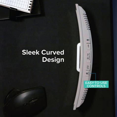Symple Stuff La Crosse Technology Curved Mirrored Led Tabletop Clock