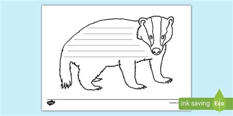 Badger Writing Template Professor Feito Twinkl