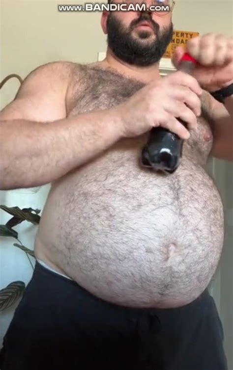 Beautiful Furry Daddy Bear Chugs Coke