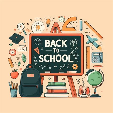Premium Vector School Supplies Vector Illustration