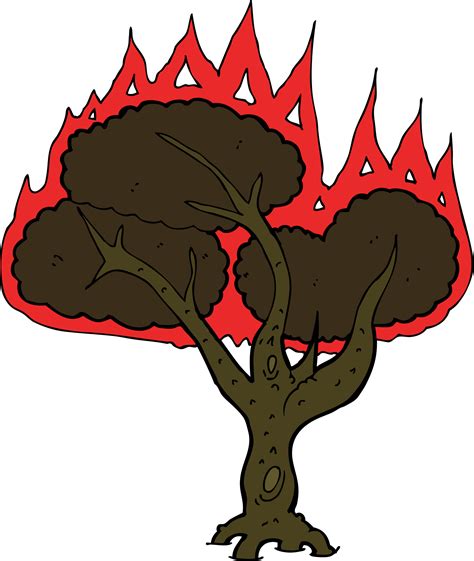 árvore Em Chamas Dos Desenhos Animados 45246994 Png