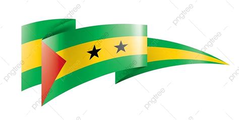 Sao Tome And Principe National Flag 3d Country Identity Png And