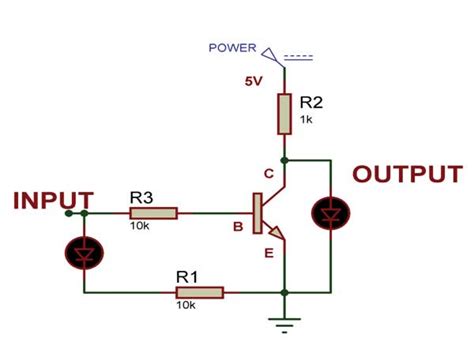 Working Of NOT Gate Using Transistor