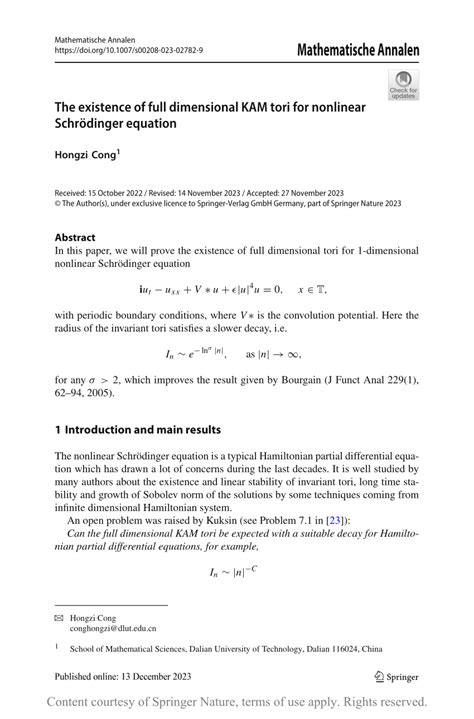 The Existence Of Full Dimensional Kam Tori For Nonlinear Schrödinger Equation