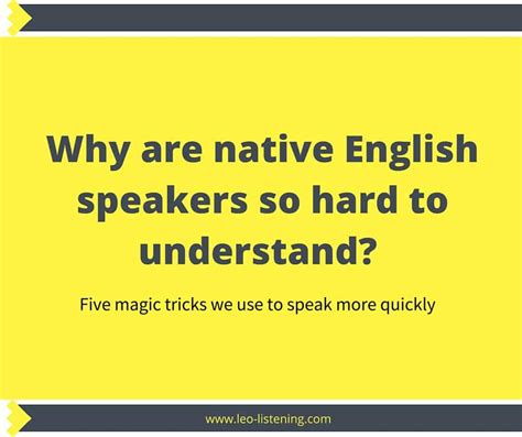 How To Understand Native English Speakers Leo Listening