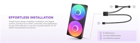 Amazon NZXT F240 RGB Core 240mm Single Frame Fan Unit With 2 X